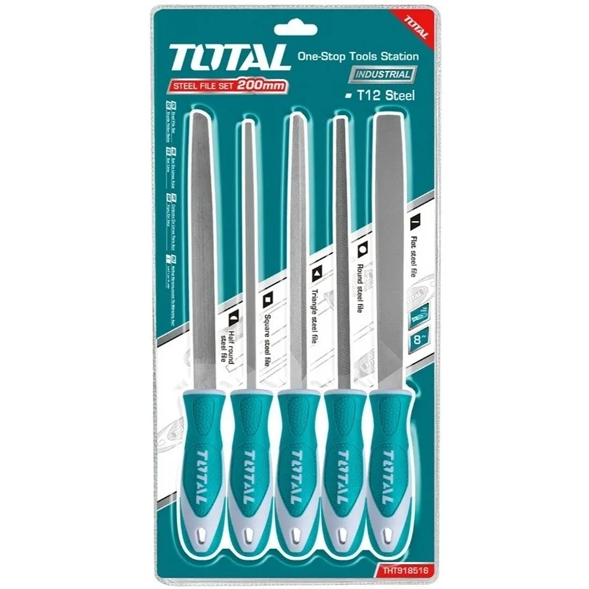 Kit Set Juego De Limas De Acero 5 Piezas 8 Pulgadas Total