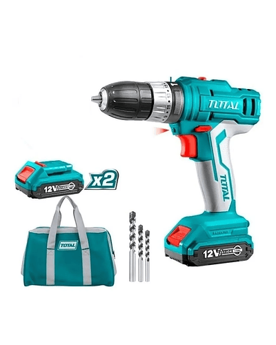 Taladro Atornillador Impacto Inalambrico 10mm 12v 2bat Total