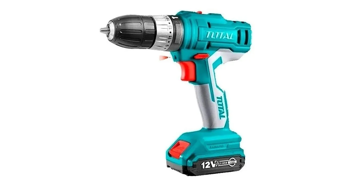 Taladro Atornillador Impacto Inalambrico 10mm 12v 2bat Total