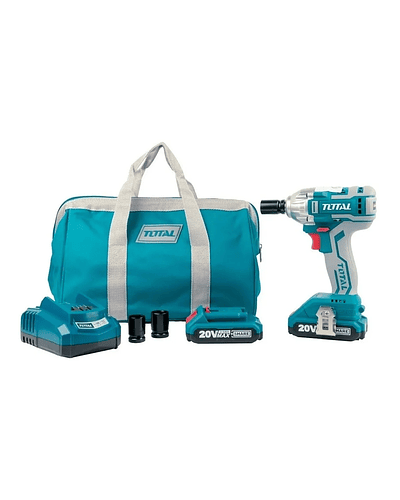 Taladro Pistola Llave Impacto 20v 2 Bat Total Tiwli2001