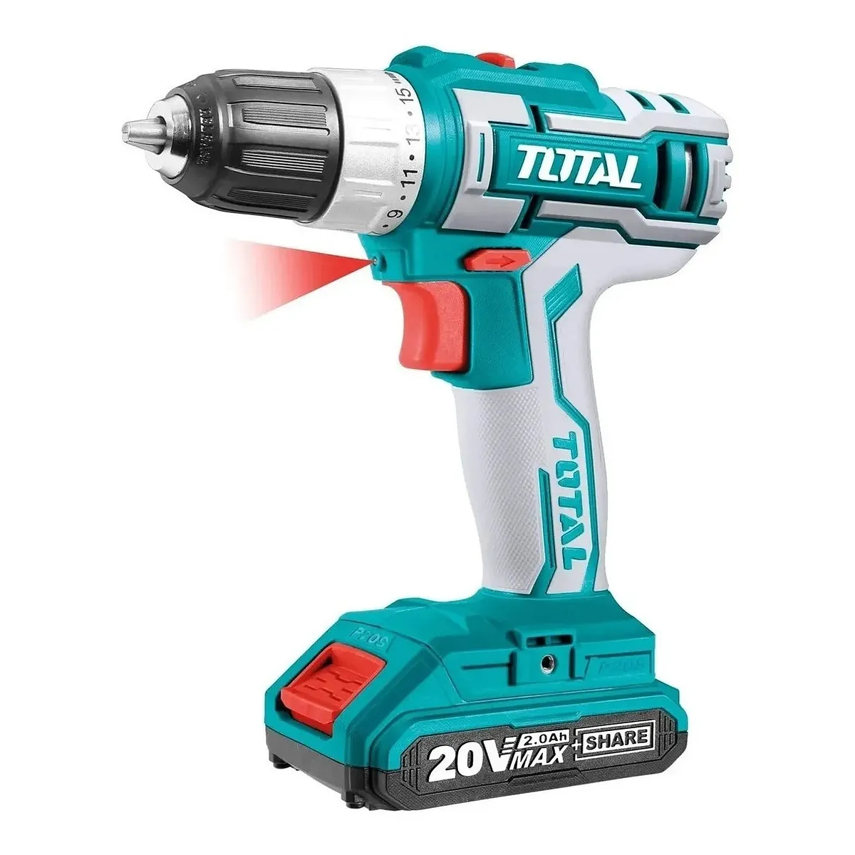 Taladro Atornillador Inalámbrico 10mm 20v 2bt Total TDLI2002