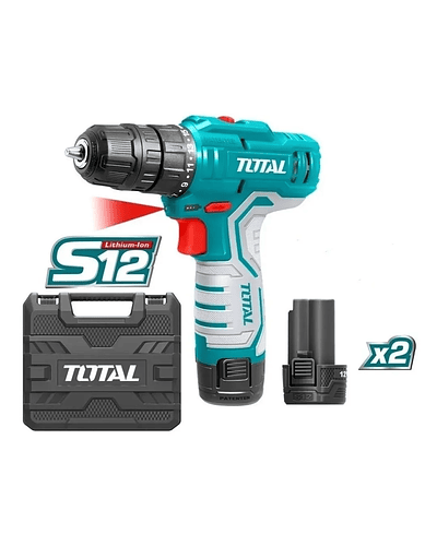 Taladro Inalambrico 1350rpm 10mm 2 Bat 12v Total Tdli12325