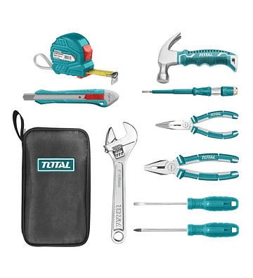 Kit Juego Herramientas Manuales 6 Piezas En Estuche Total