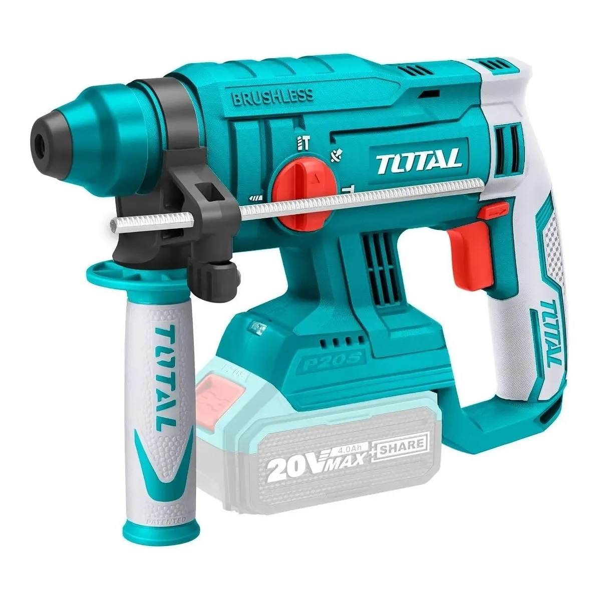 Rotomartillo Inalambrico Percutor Sds Plus 20v Total