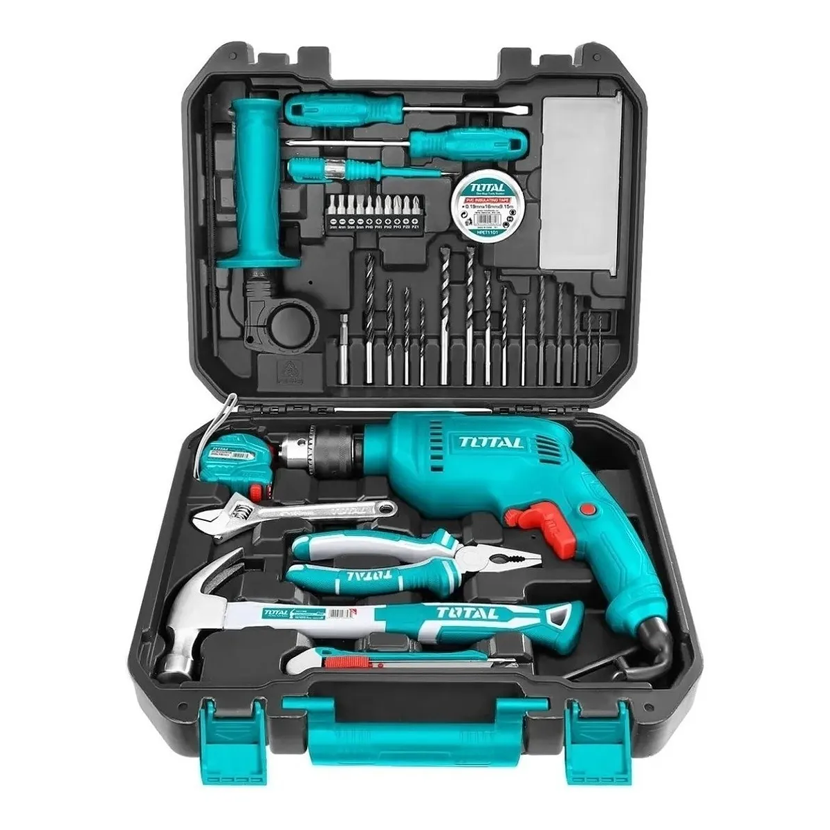 Kit Taladro Percutor 680w + Herramientas - 115 Piezas Total