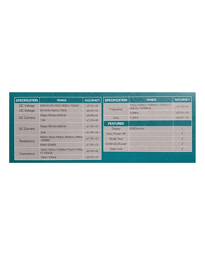 Multimetro Multitester Digital Total Tmt47503