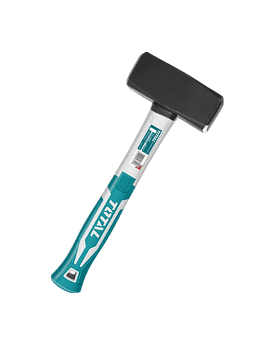 Combo Martillo Mazo 2000g Mango Fibra De Vidrio Total