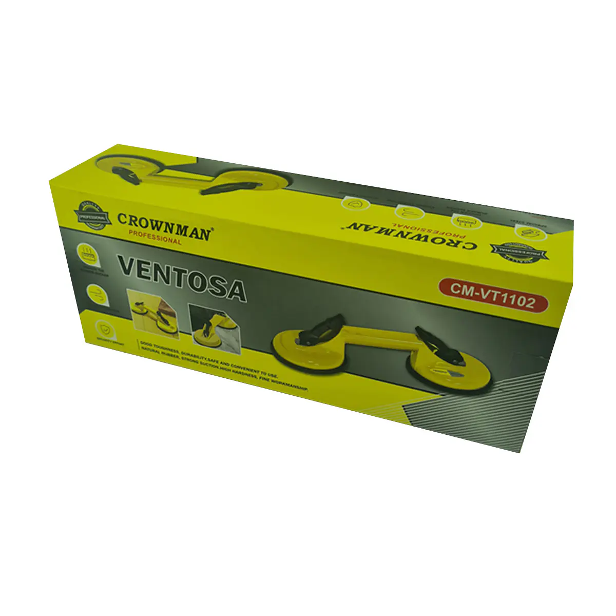Ventosa Doble Para Vidrio 70 Kg Crownman Cm-vt1102