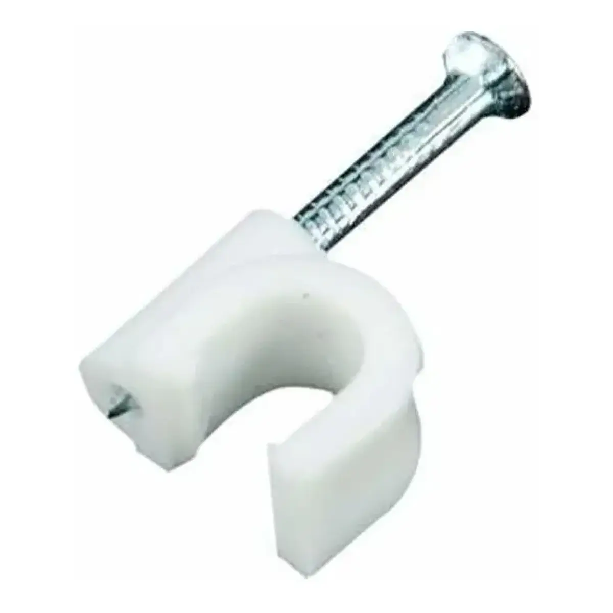 Grapa Grampa Rg6 Cable 10mm Blanco 100 Unidades Toolmak