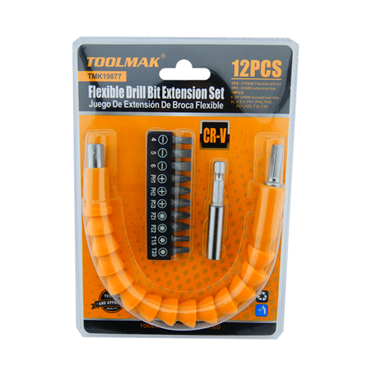 Juego De Extension Flexible Para Taladro Destornillador Tmk