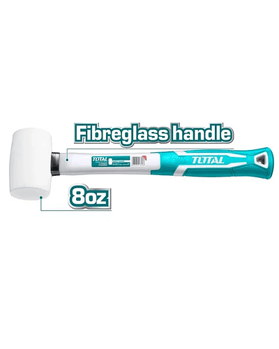 Combo Martillo Mazo De Goma 8oz Total Tht76836