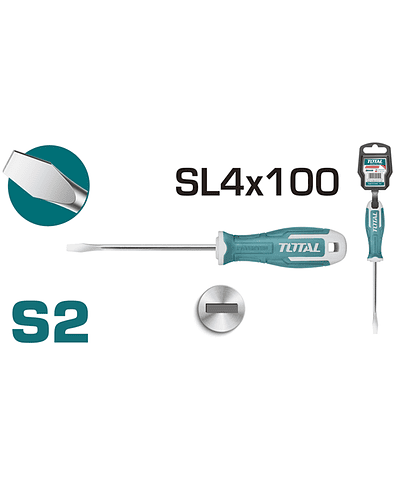 Destornillador Paleta S2 Sl4 100mm Total Tht264100
