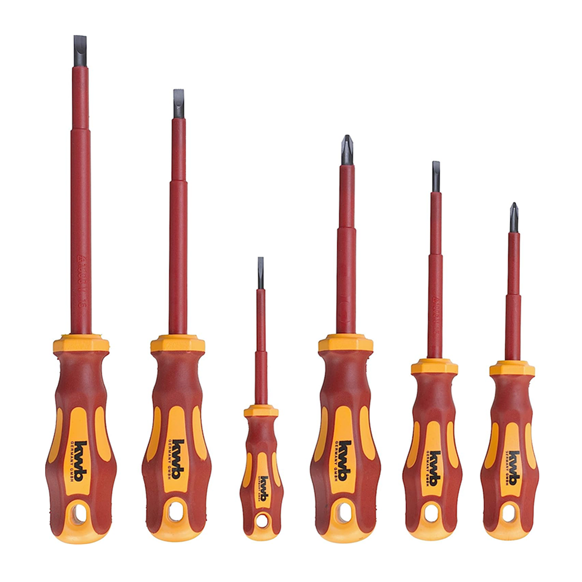 Kit Juego Destornilladores Electricos Aislados 6 Piezas Kwb