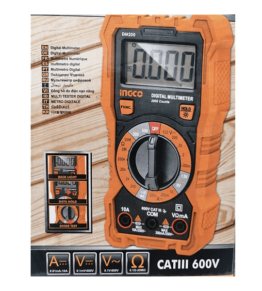 Multimetro Multitester Digital Ingco Dm200