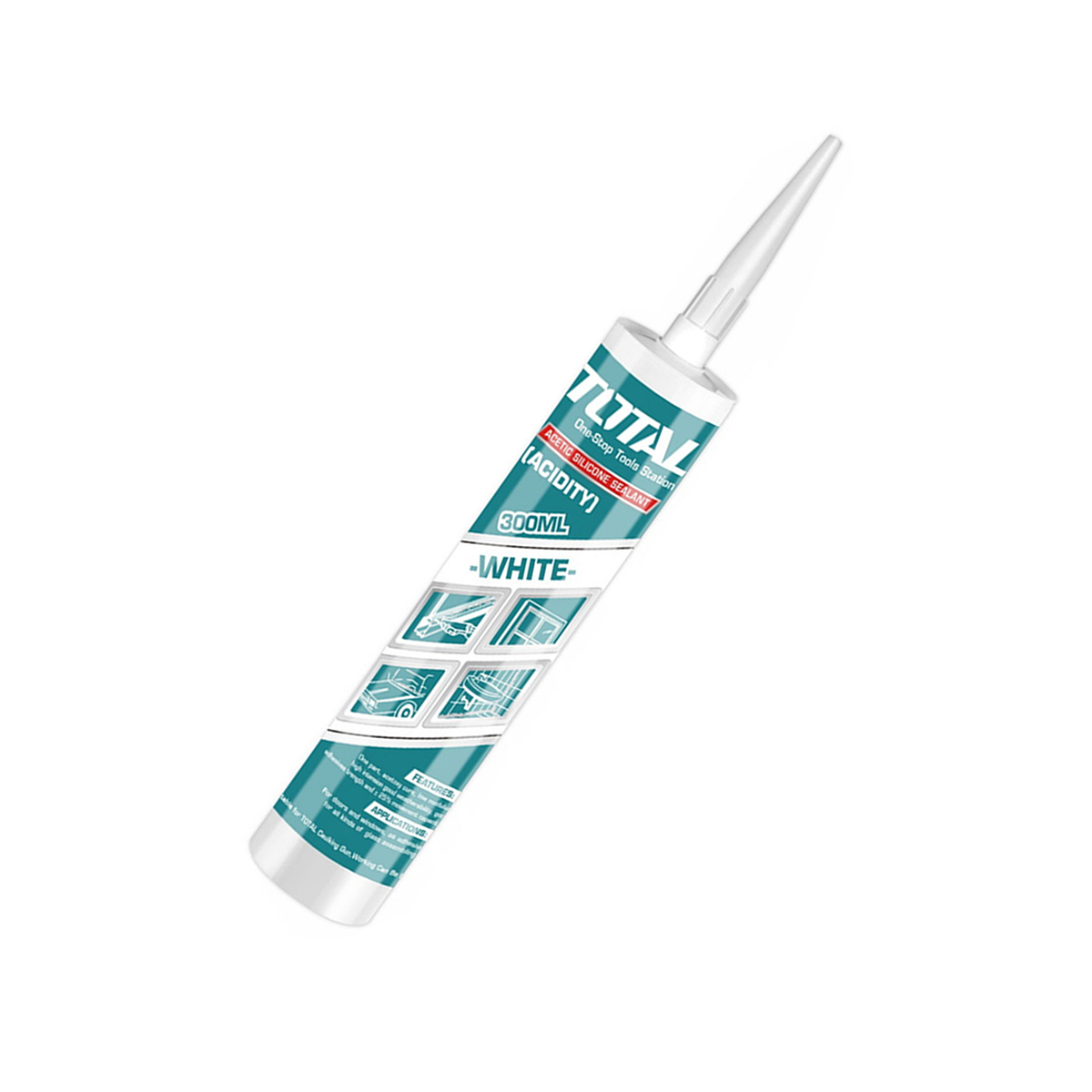 Silicona Sellante Cartucho 300 Ml Color Blanco Total