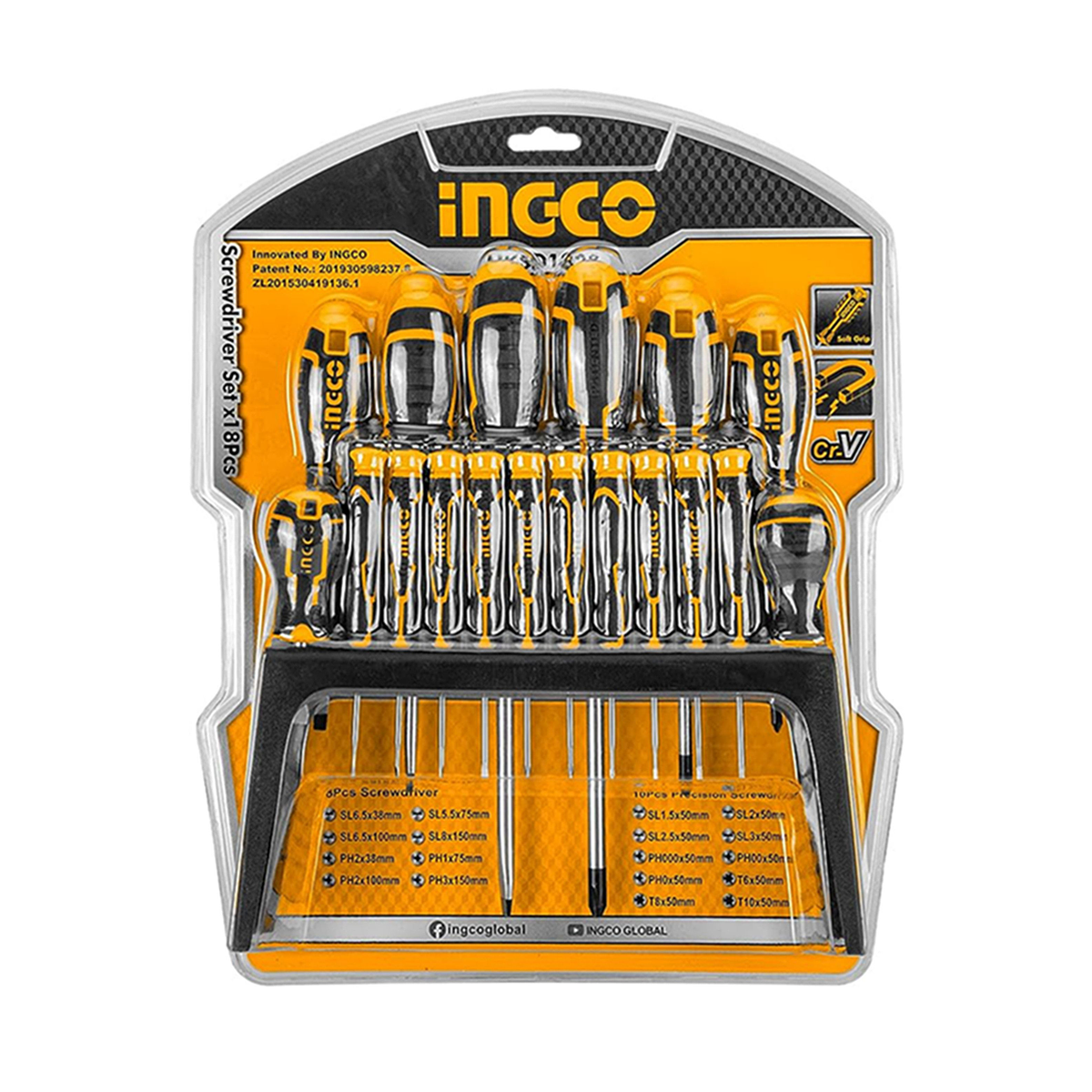 Kit Set Juego Destornilladores 18 Piezas Ingco Hksd1828