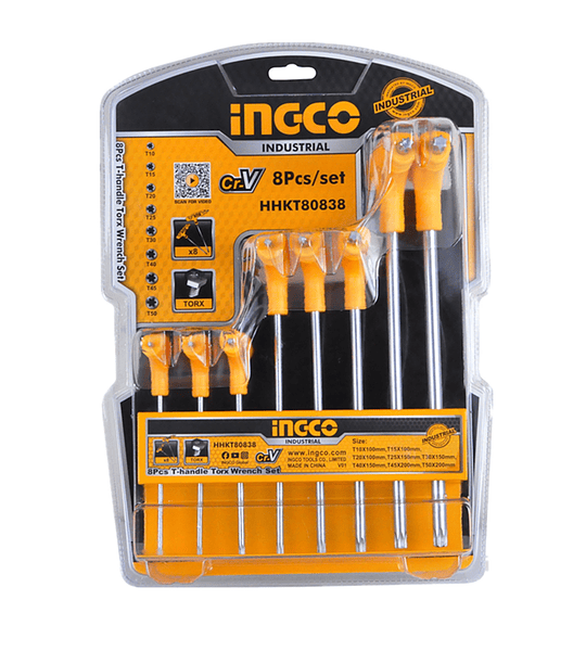 Set Juego Llaves Allen Torx C/mango T 8 Pcs Ingco Hhkt80838