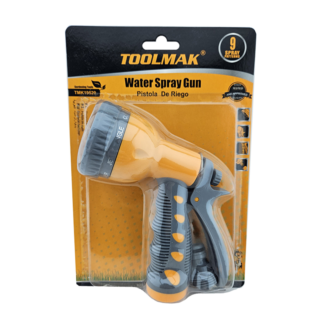 Pistola De Riego Jardín 9 Posiciones Toolmak