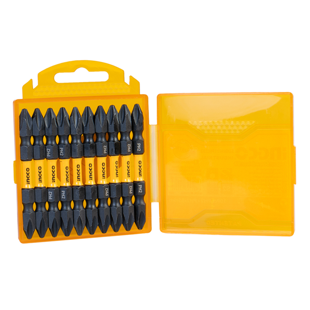 Set Puntas Phillips Doble Ph2 Impacto 10 Piezas Ingco