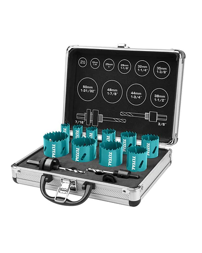 Kit Set Juego Sierra Copa Bi-metal 12 Piezas Total Tacsh1121