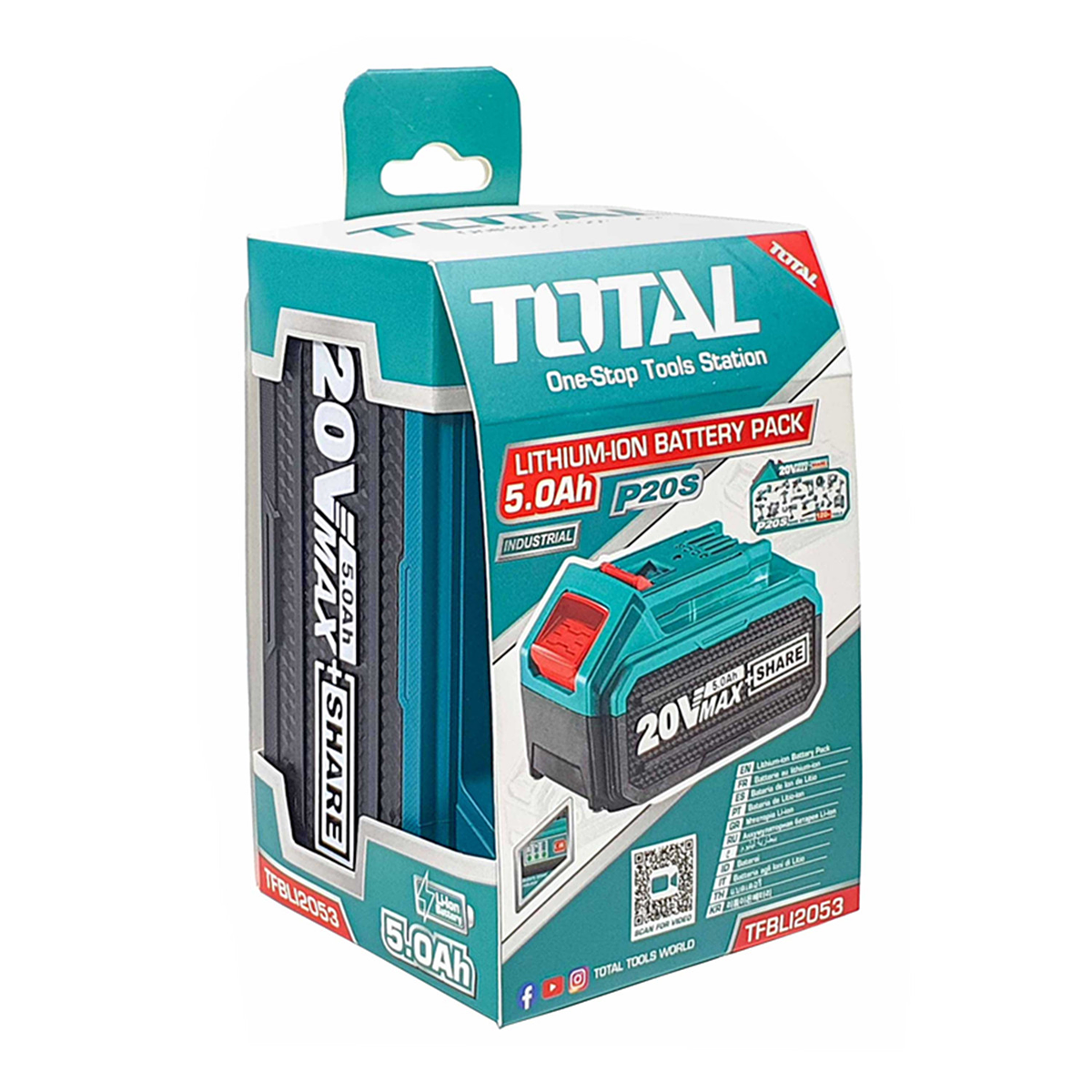 Batería De Litio-ion 20v 5ah Total Tfbli2053