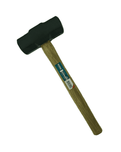 Combo Martillo Mazo 3 Lbs Mango De Madera Total