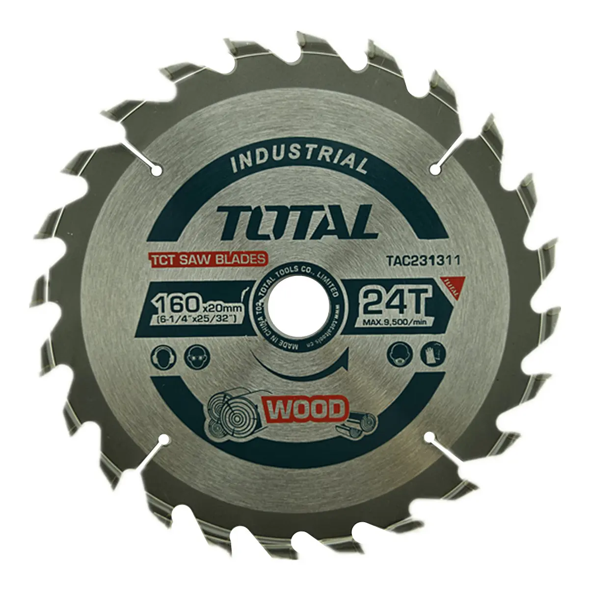 Disco Sierra Circular 6 1/4 Pulgadas 160mm 24 Dientes Total