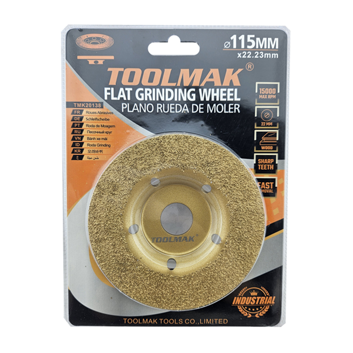 Disco Para Pulir Y Desbaste De Madera 115mm Plano Tmk20138