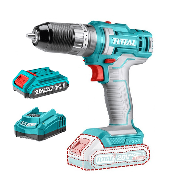 Taladro Atornillador Percutor 10mm 20v Bat+ Carg Tidli201455