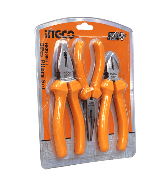 Set De Alicates Universal Combinados 3 Pcs Ingco Hkps0831...