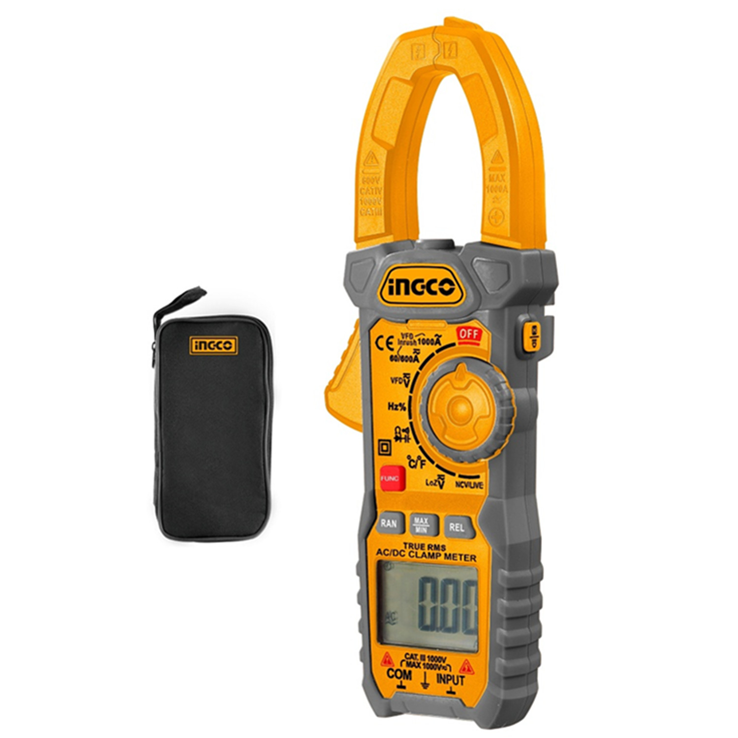 Multitester Digital Con Pinza Amperimetrica Ingco Dcm1000...