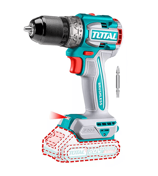 Taladro Atornillador Inalambrico 13mm 20v Total Tdli206021