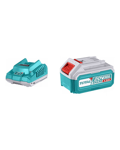 Kit Cargador + Batería 20v 4ah Total Tfbcpk1214
