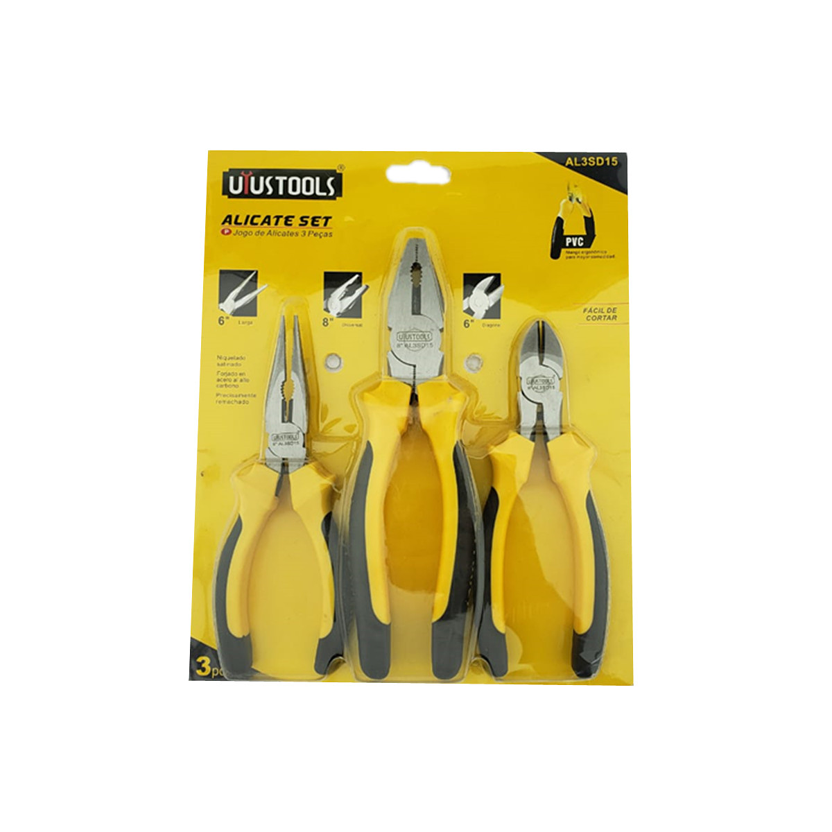 Set/kit/juego De Alicates 3 Piezas Uyustools