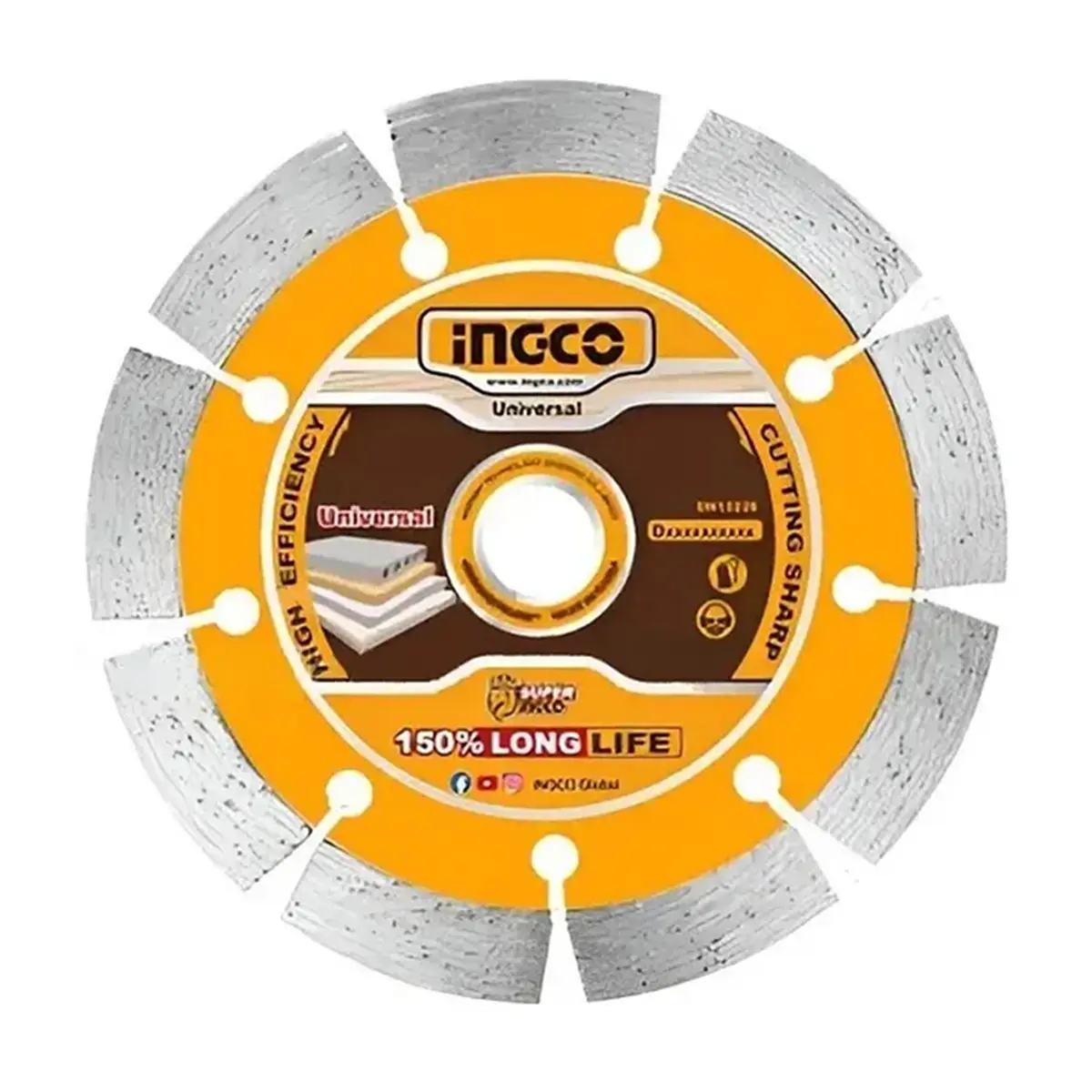 Disco Diamantado Segmentado 7 180mm Ingco Dmd0118013