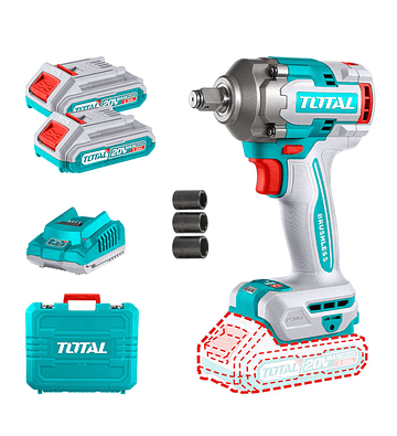 Taladro Pistola Llave Impacto 20v Carg+ 2bat Total Tiwli2040