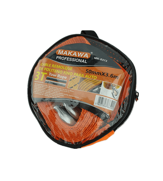 Cable Remolque Para Auto 3 Toneladas 50mm X 3.6m Makawa
