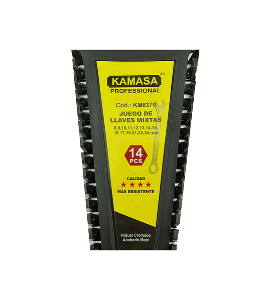 Kit Set Juego De Llaves Punta-corona 14 Piezas Kamasa Km6370
