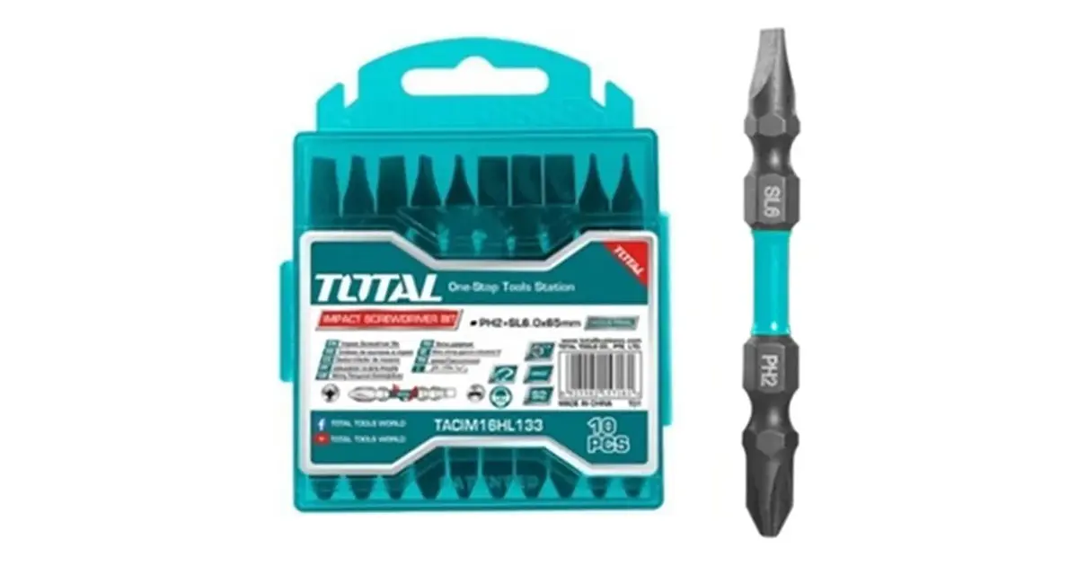 Set Puntas Phillips Doble Ph2 Sl6 Impacto 10 Piezas Total