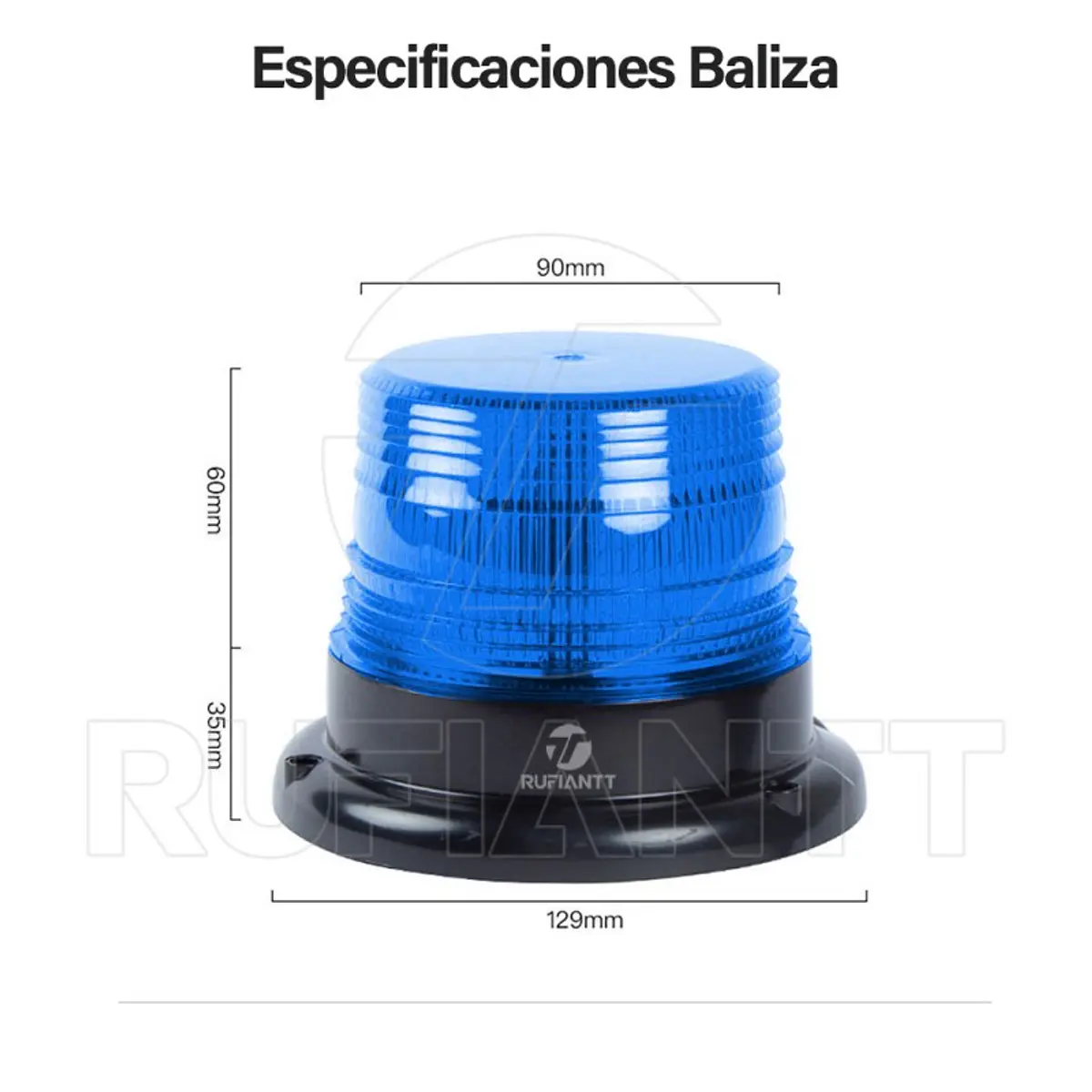 Baliza Led Con Imán Estroboscópica Para Vehículos De Emer...
