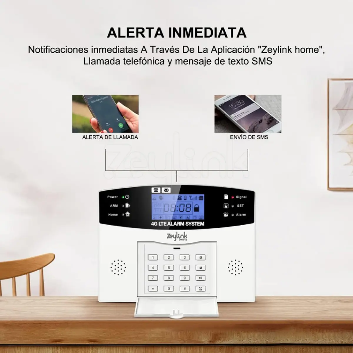 Alarma Casa Negocio + Sirena Exterior 20W + 4 Sensores