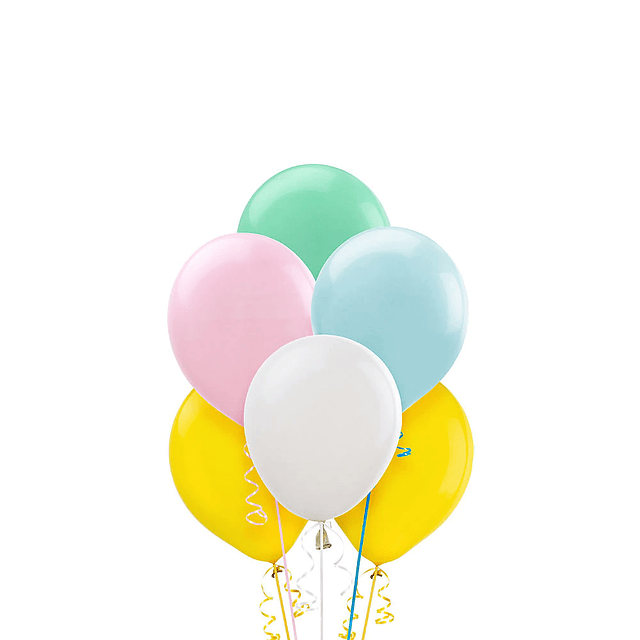 Globo Liso Glam 9 Pastel Color Surtido 25 Uni