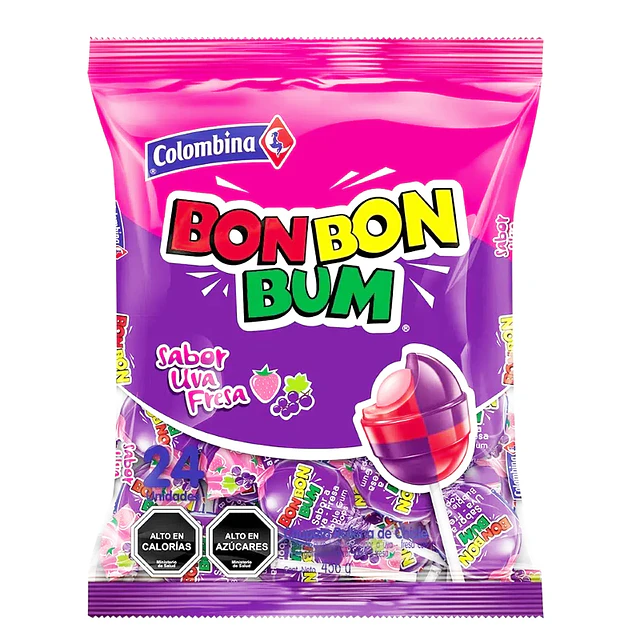 Bon Bon Bum Uva Fresa 24 Uni
