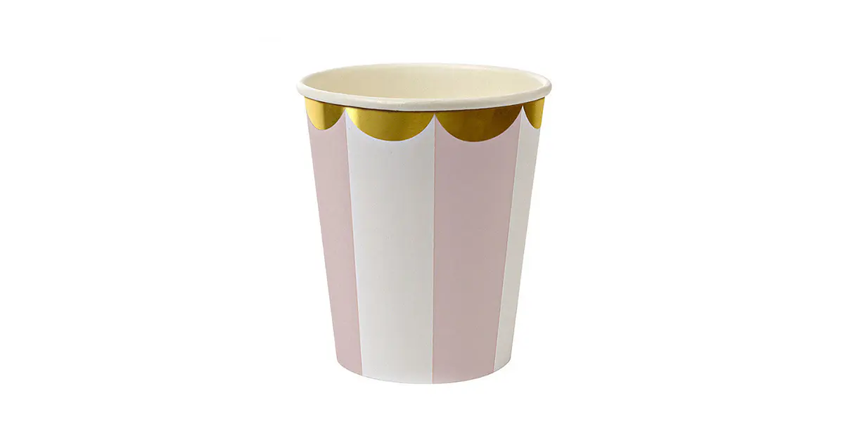 Vaso Circus Rosado Dorado 6 Uni
