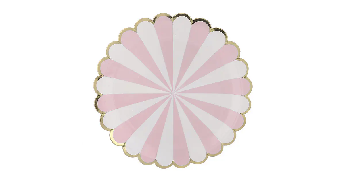 Plato 23Cm Circus Rosado Dorado 6 Uni