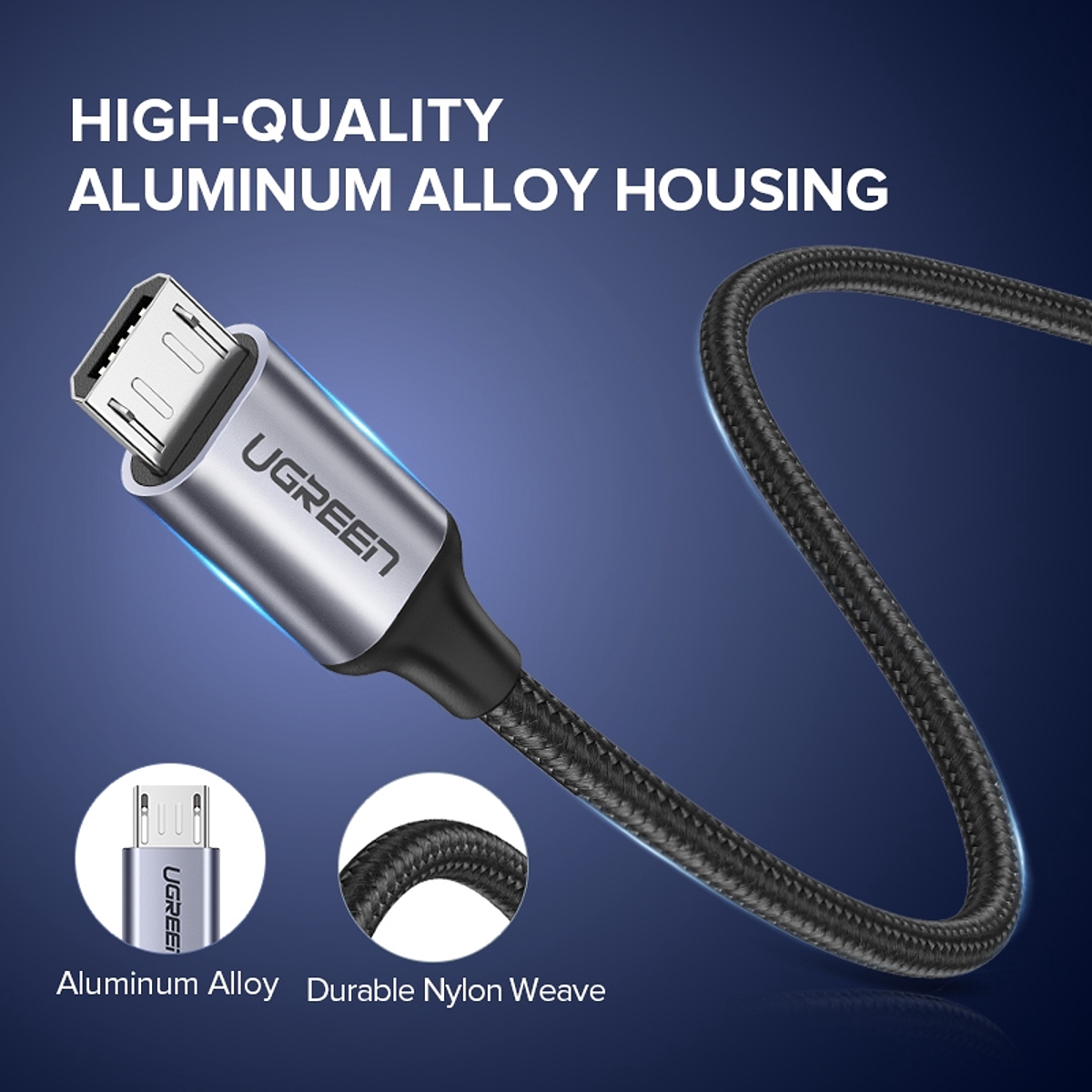 CABLE USB A MICRO USB 3A 2 METROS