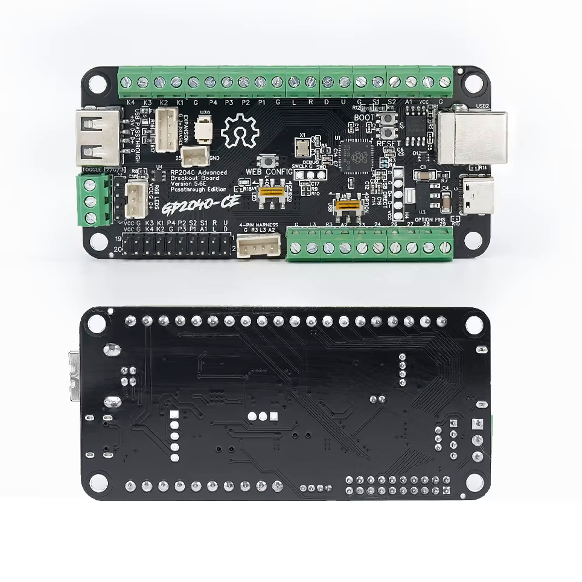 RP2040 Advanced Breakout Fighting Board v5.6E con Cableado