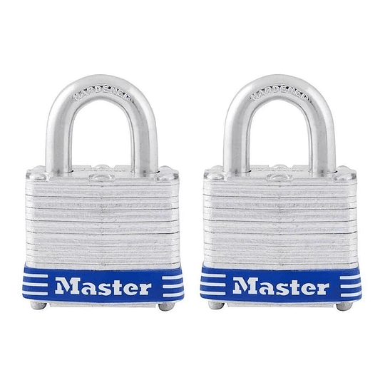 CANDADO MASTER #3 ACERO LAMINADO 2 PZ 3ESPT