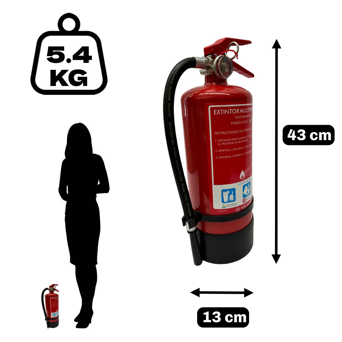 Pack 2 Extintores Hogar de 3 Kg. FIRE MASTER