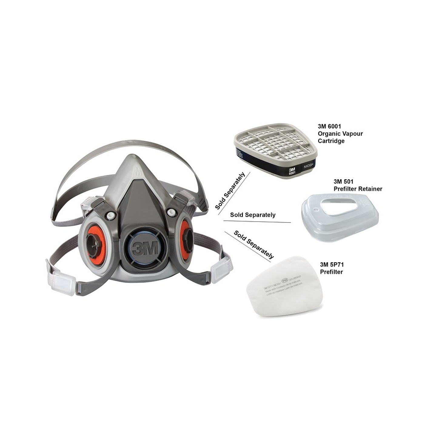 3M™ 6000 Series Semi-Mask Kit